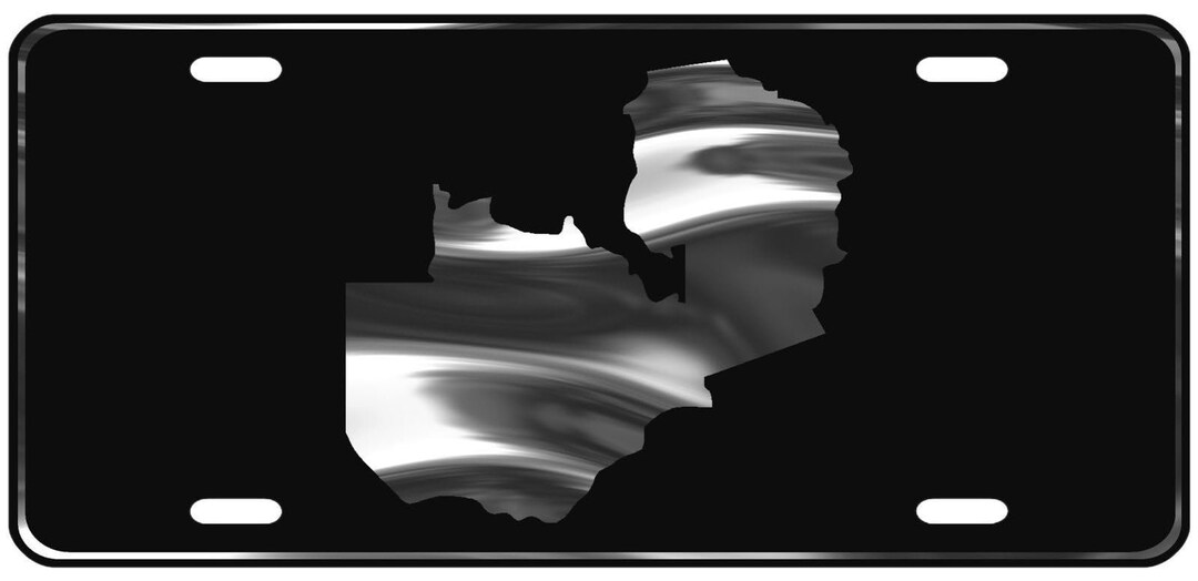 Customonsterdesigns Zambia Map Heavy Duty Aluminum License Plate - Etsy