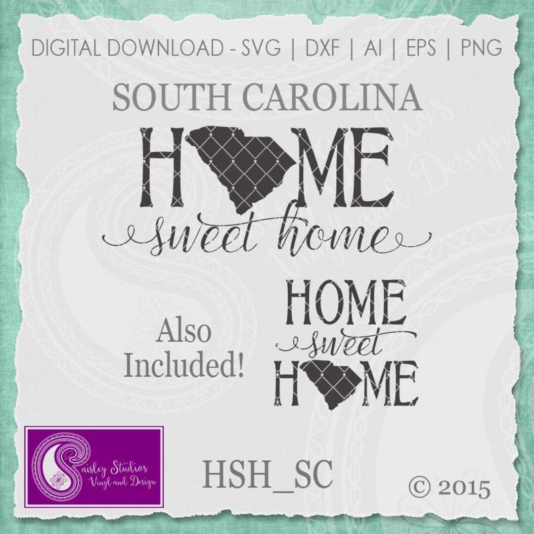 South Carolina SVG, South Carolina State Svg, Home Sweet Home SVG ...