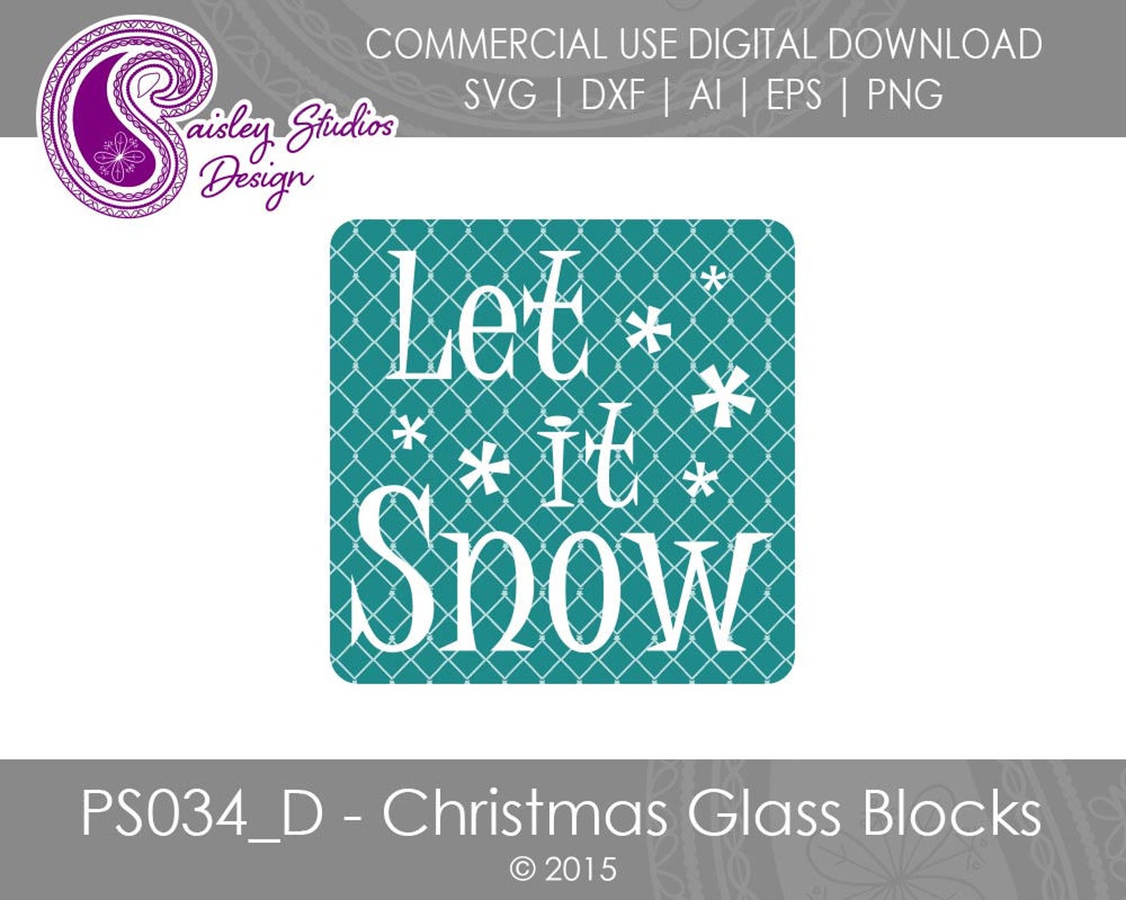 Christmas SVG Files Glass Block SVG Files Merry and Bright - Etsy