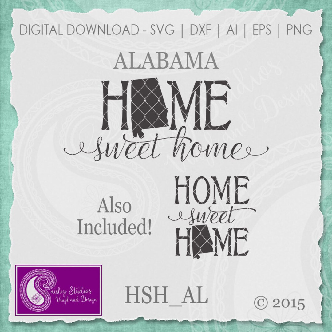 Alabama SVG, Alabama State Svg, Home Sweet Home SVG, Alabama State ...