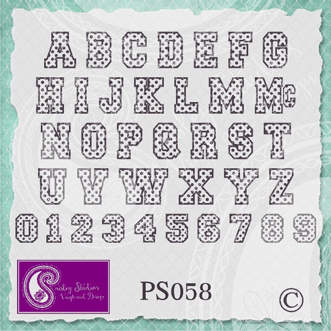 PS058 - Polka Dot Alphabet Vectors; Ai, Eps, Svg, Gsd, Dxf (png Files ...