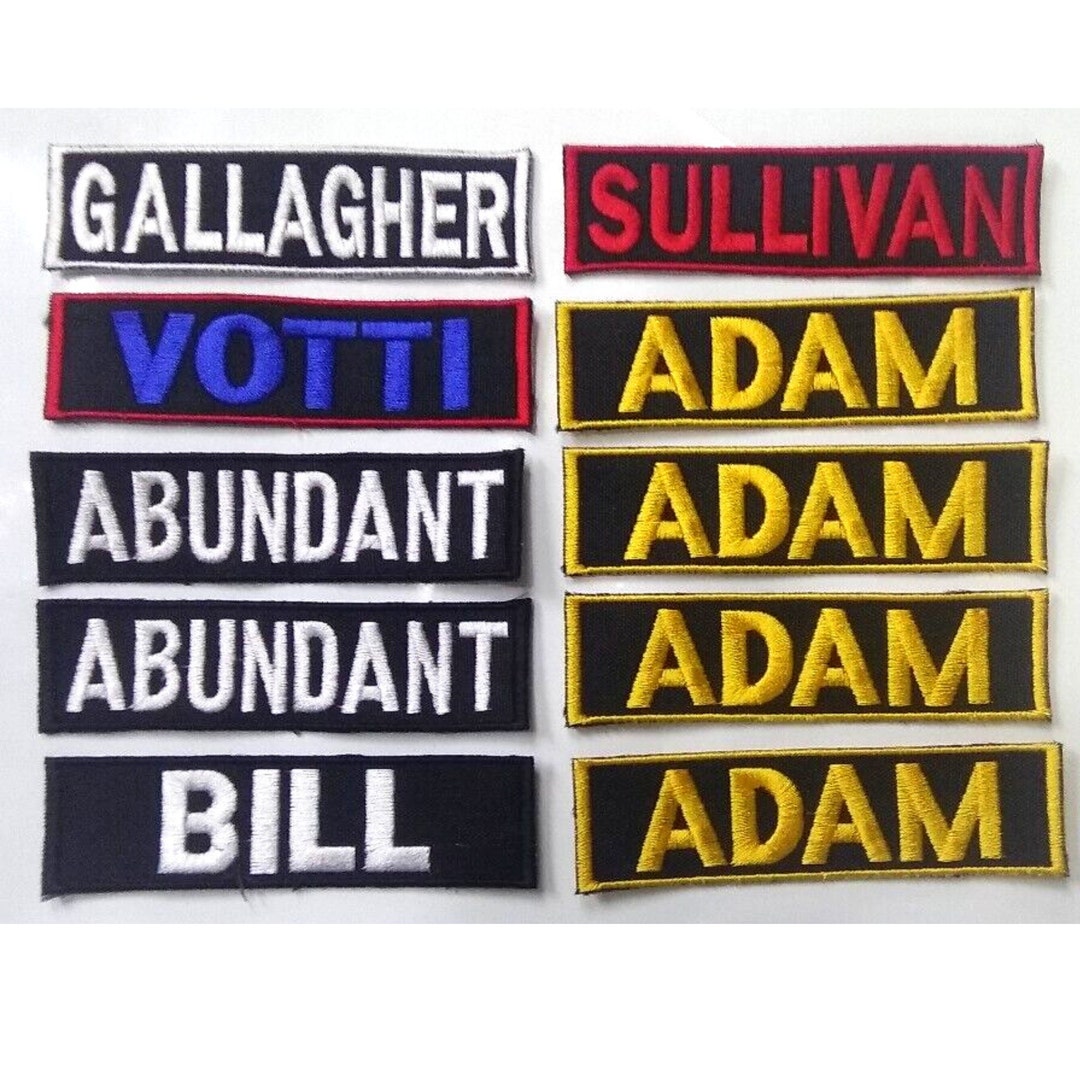 CUSTOM Name Patch | Sew on Personalised Patch | Uniform Patch ...