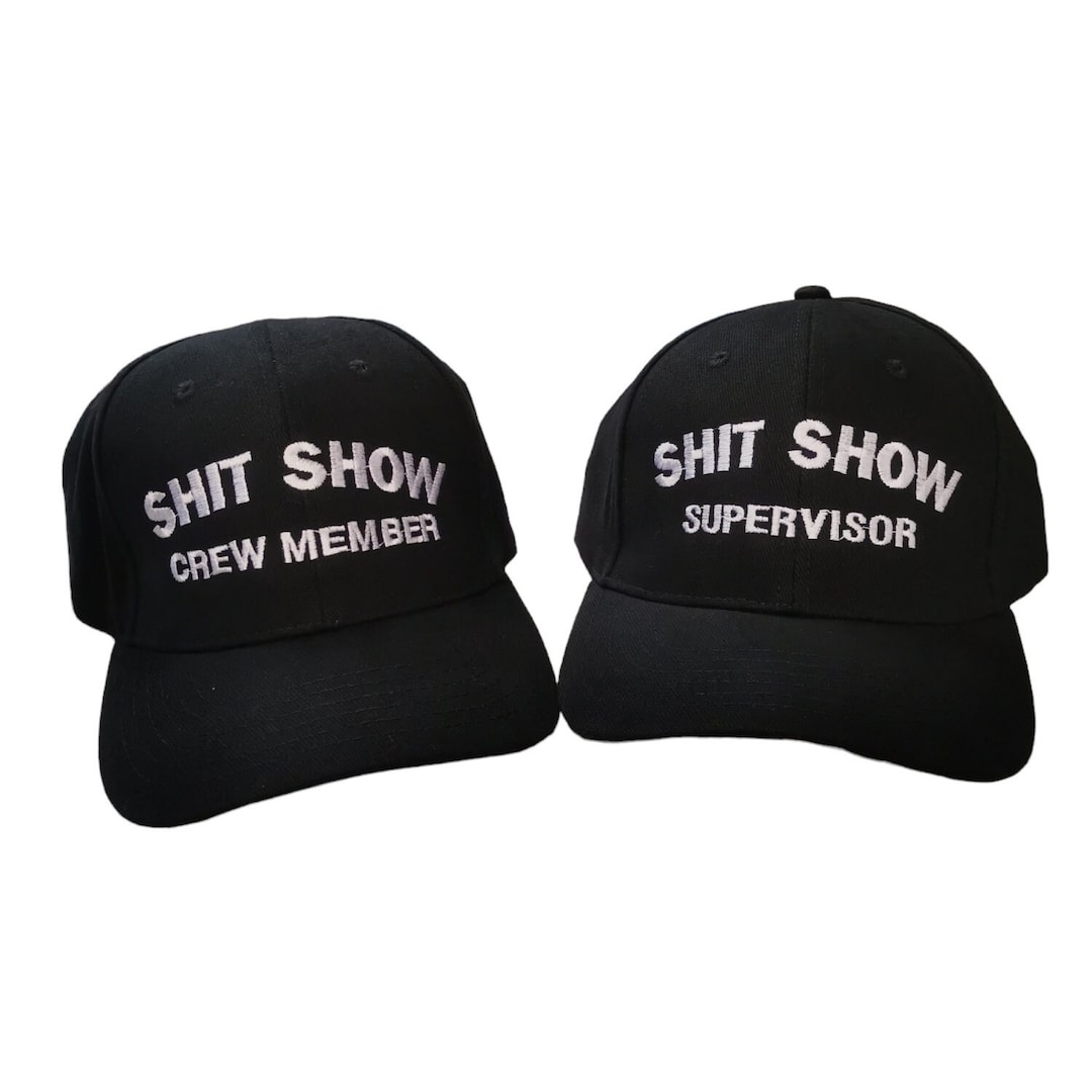 Shit Show Supervisor & Crew Member Combo Gift Set - Embroidered Black ...