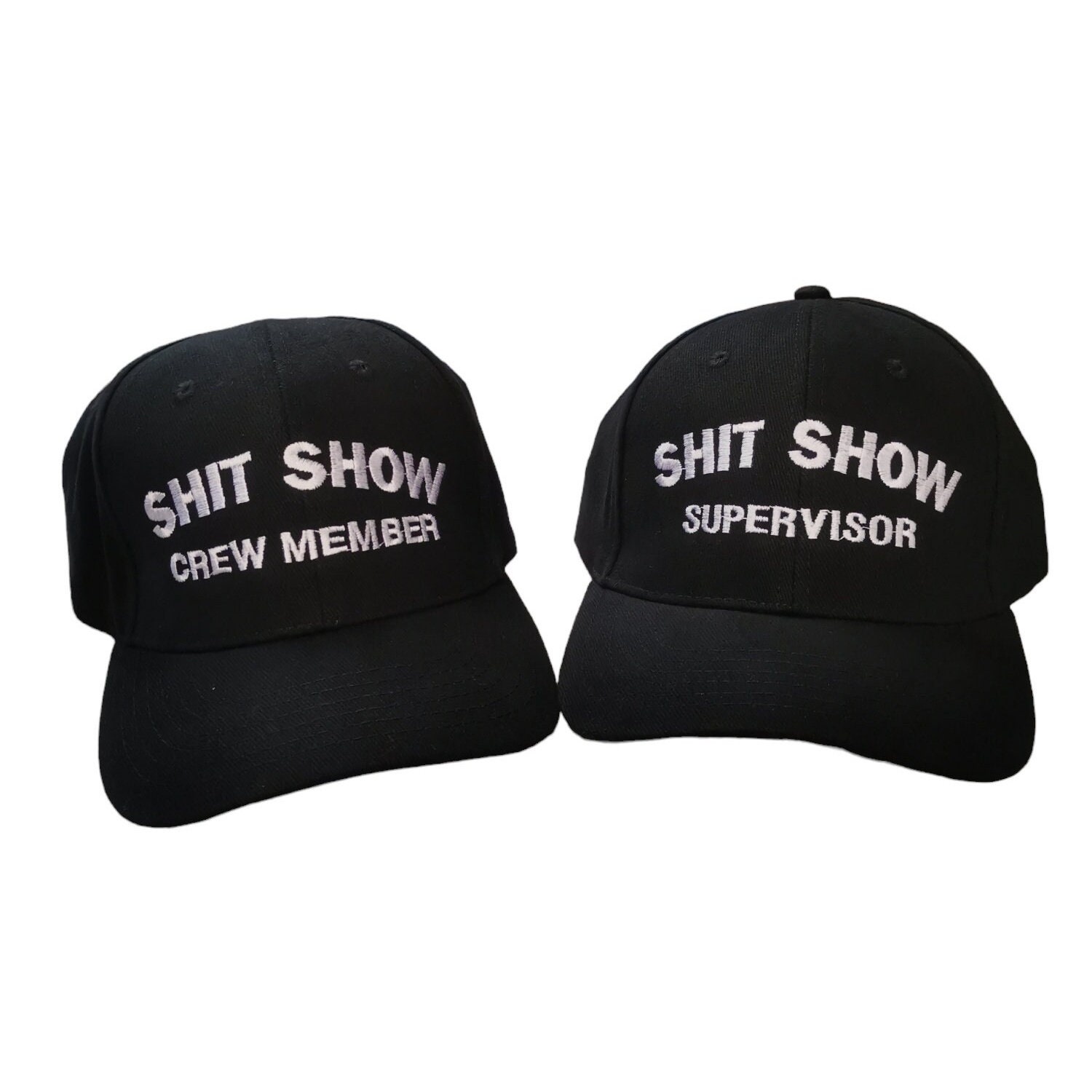 Shit Show Supervisor & Crew Member Combo Gift Set Embroidered Black ...