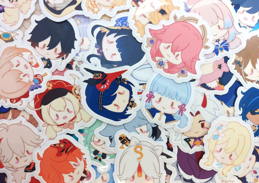 Genshin Impact Sticker Vinyl Waterproof Glossy - Etsy