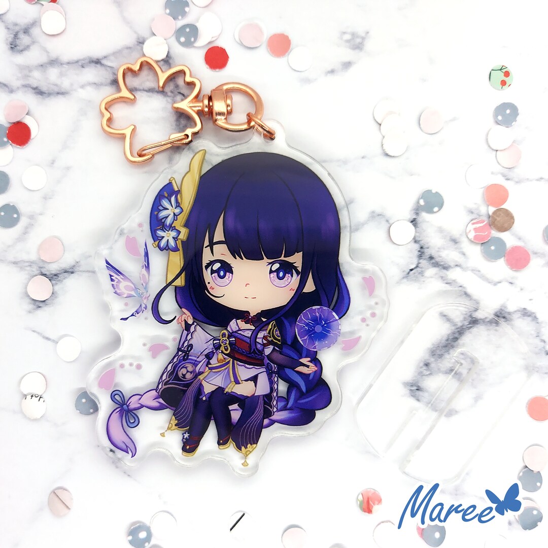 Raiden Shogun Genshin Impact Double-side Acrylic Charms/ Standee - Etsy
