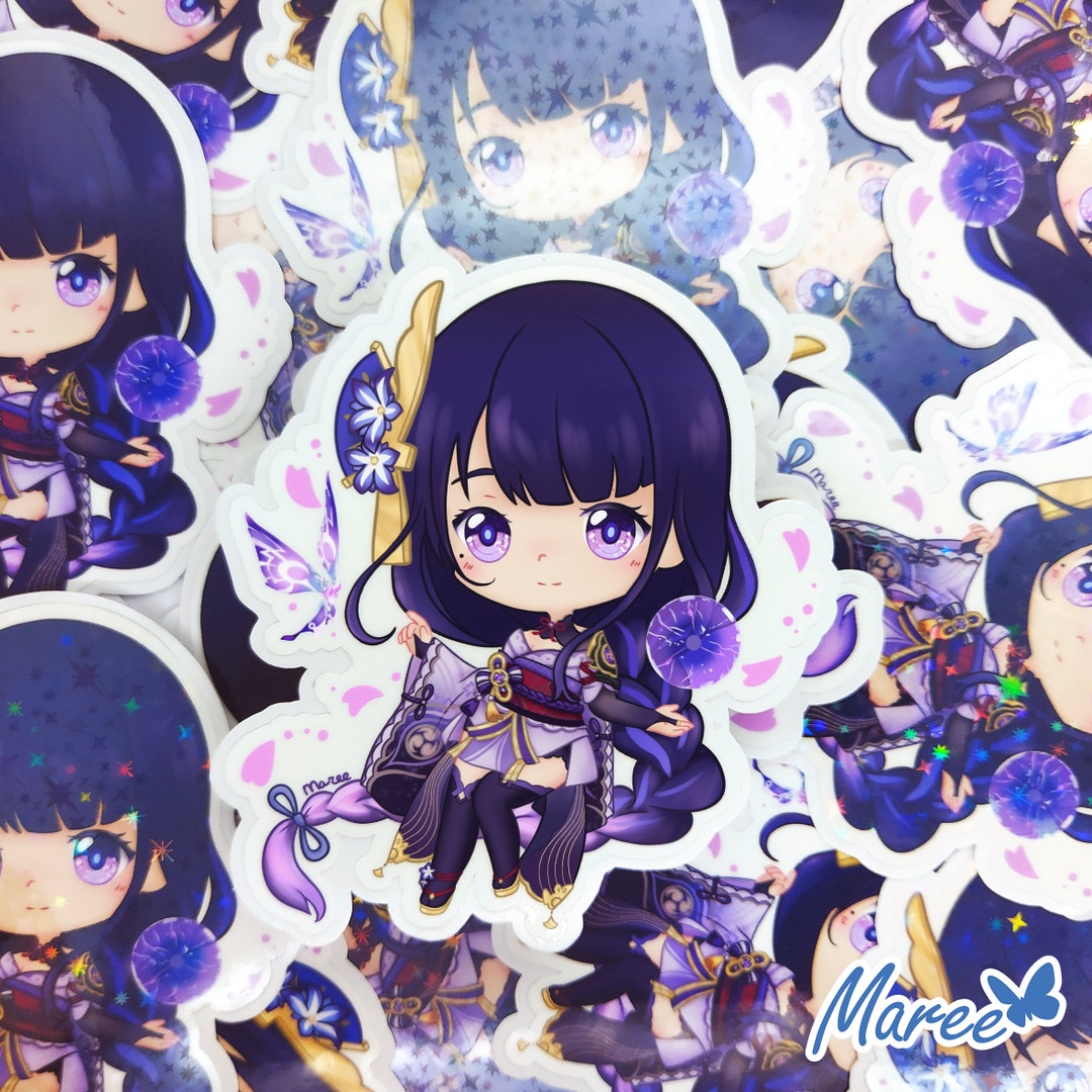 Raiden Shogun Decal Vinyl Sticker Holographic - Etsy