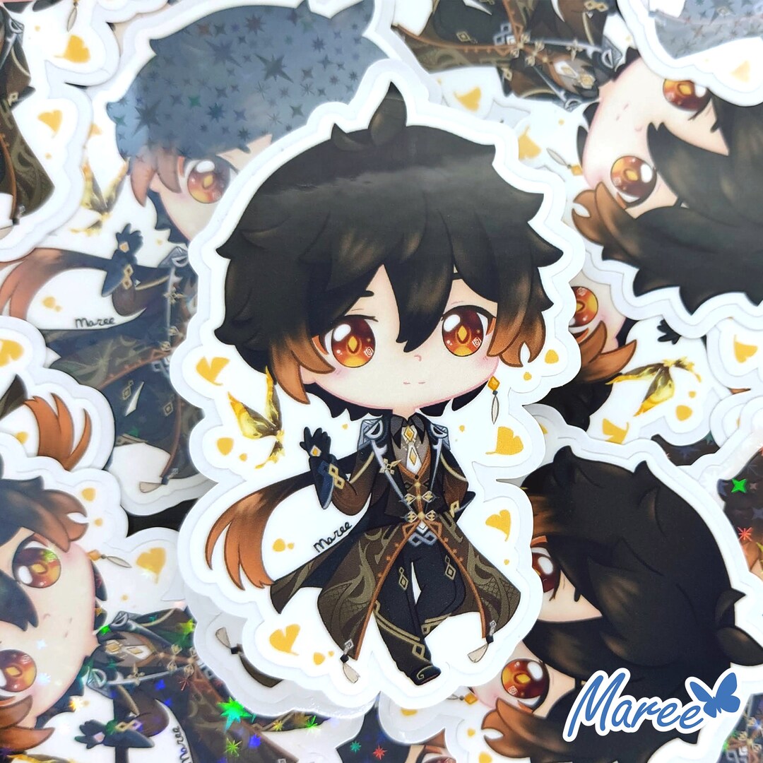 Zhongli Sticker | Vinyl Decal | Holographic - Etsy