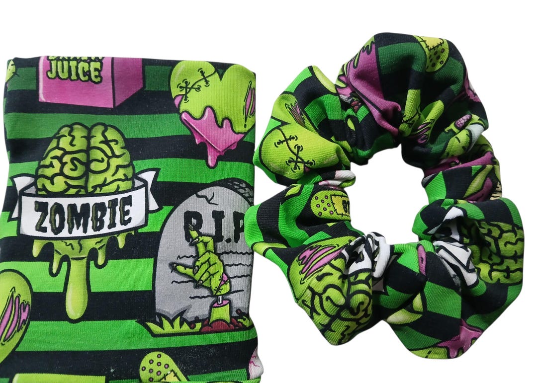 Zombie Horror Hair Scrunchie Halloween Style Hair Tie - Etsy