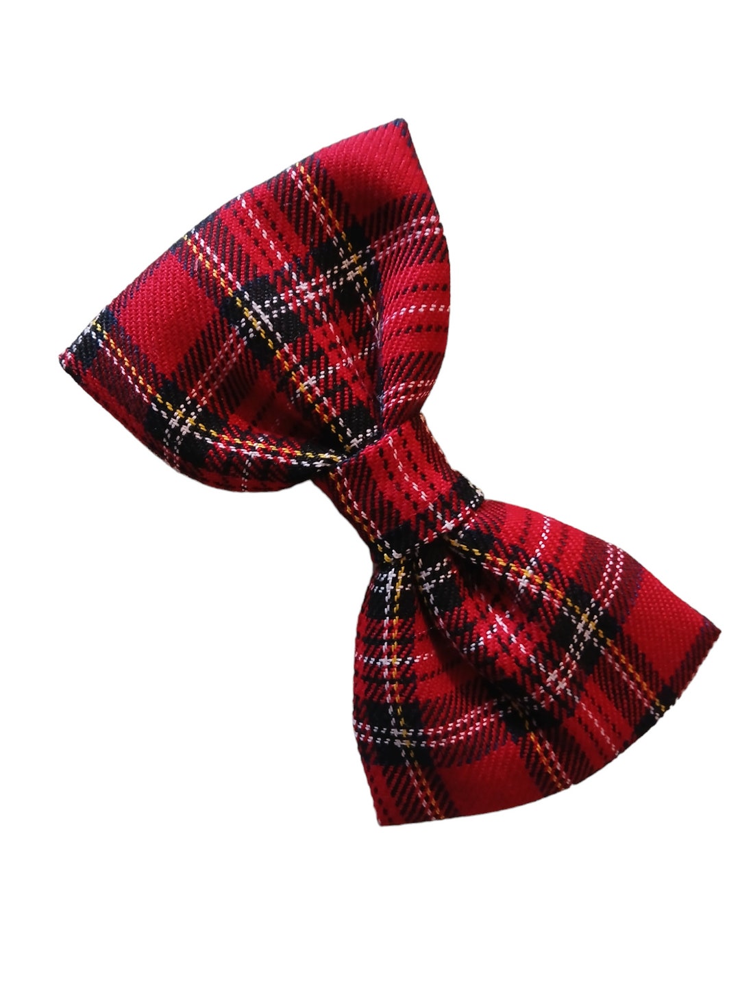 Red Stuart Tartan Clip on Bowtie,dickie Bow for Boys, Tartan Bow Tie ...