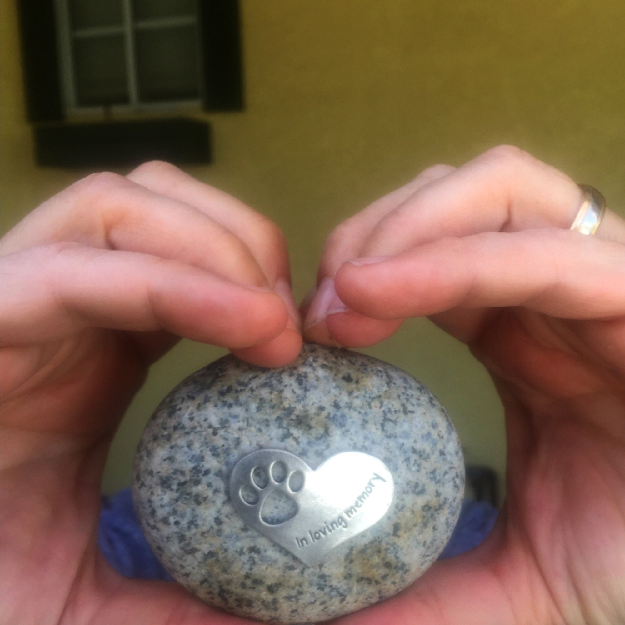 In Loving Memory Rock and Blessing Ring Memorial Condolence | Etsy