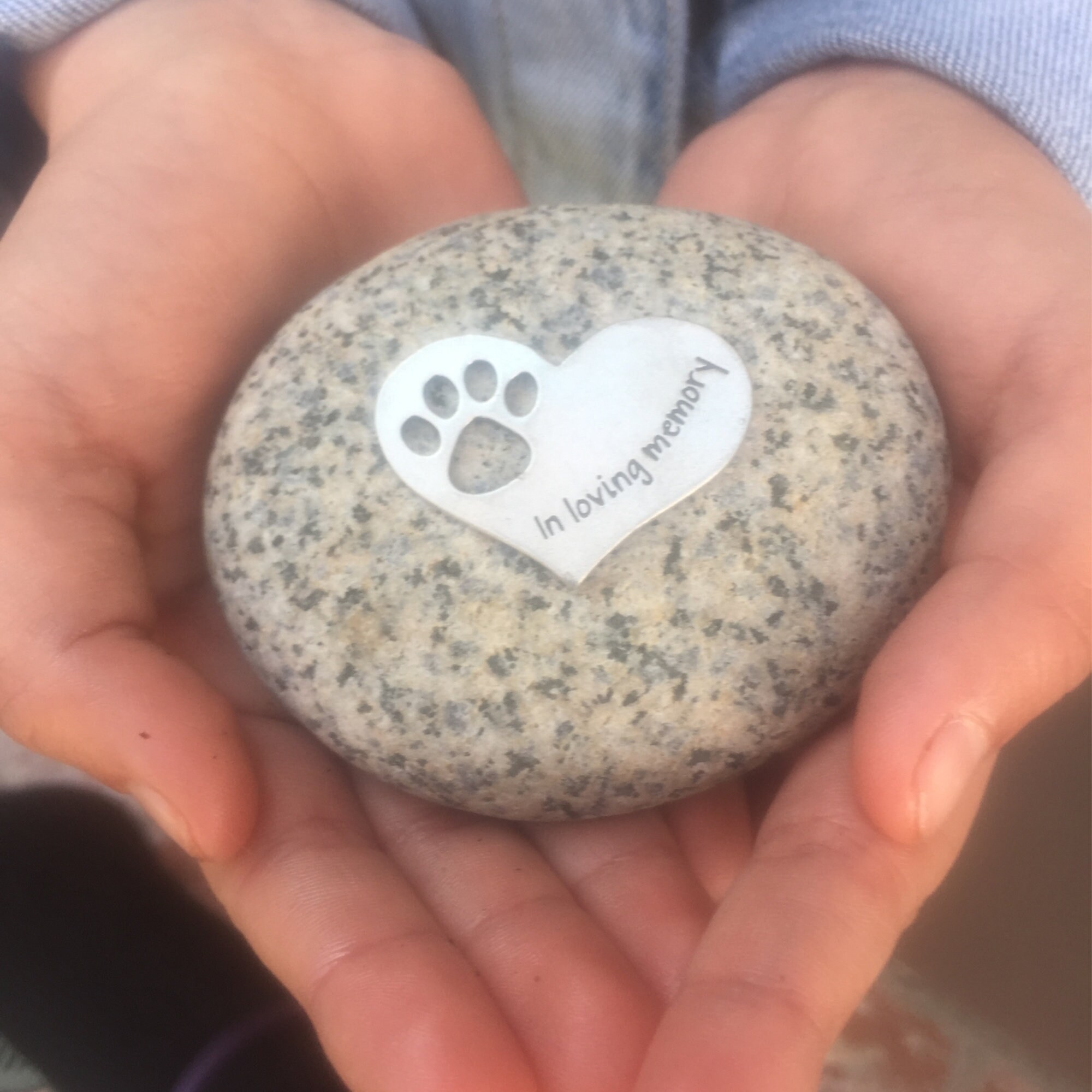 In Loving Memory Rock and Blessing Ring Memorial Condolence | Etsy