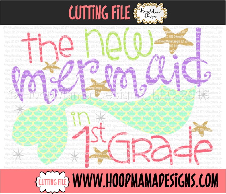 Back to School SVG the New Mermaid in 1st Grade SVG DXF Eps - Etsy