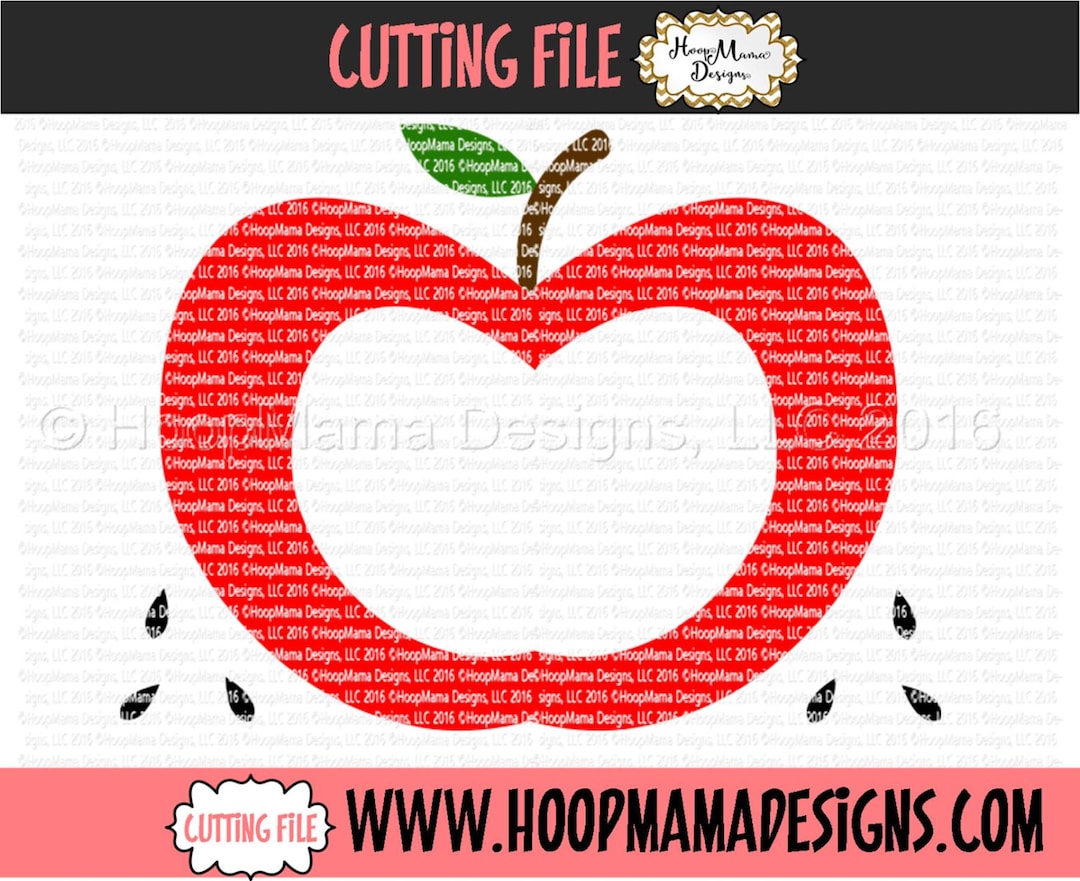Apple Monogram Frame SVG DFX EPS and Png Files for Cutting Machines ...