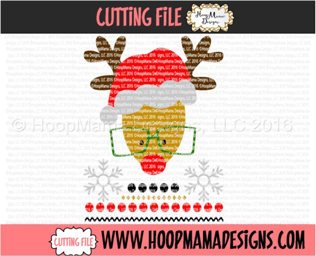 Nerdy Rudolph Tacky Ugly Sweater Christmas SVG DXF Eps and Png Files ...