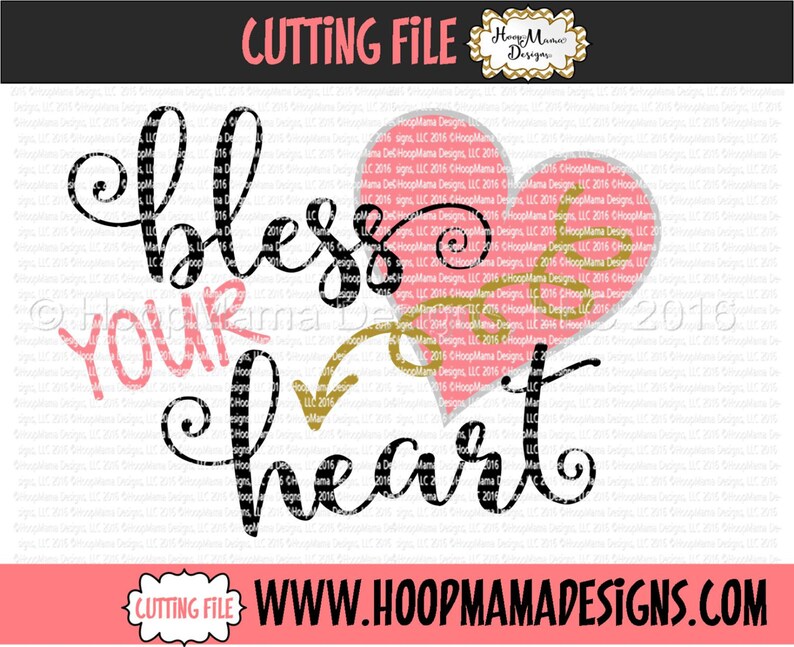 Bless Your Heart With Arrow SVG DFX EPS and Png Files for Cutting ...