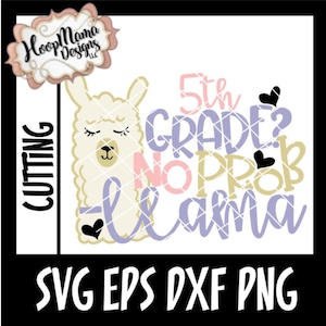 5th Grade No Prob Llama Back to School Fifth Grade Shirt - Etsy