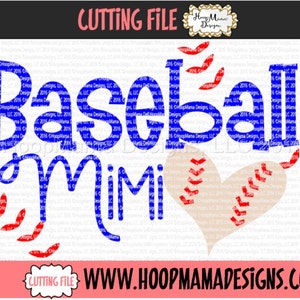 Baseball Mimi SVG DXF Eps and Png Files for Cutting Machines Cameo or ...