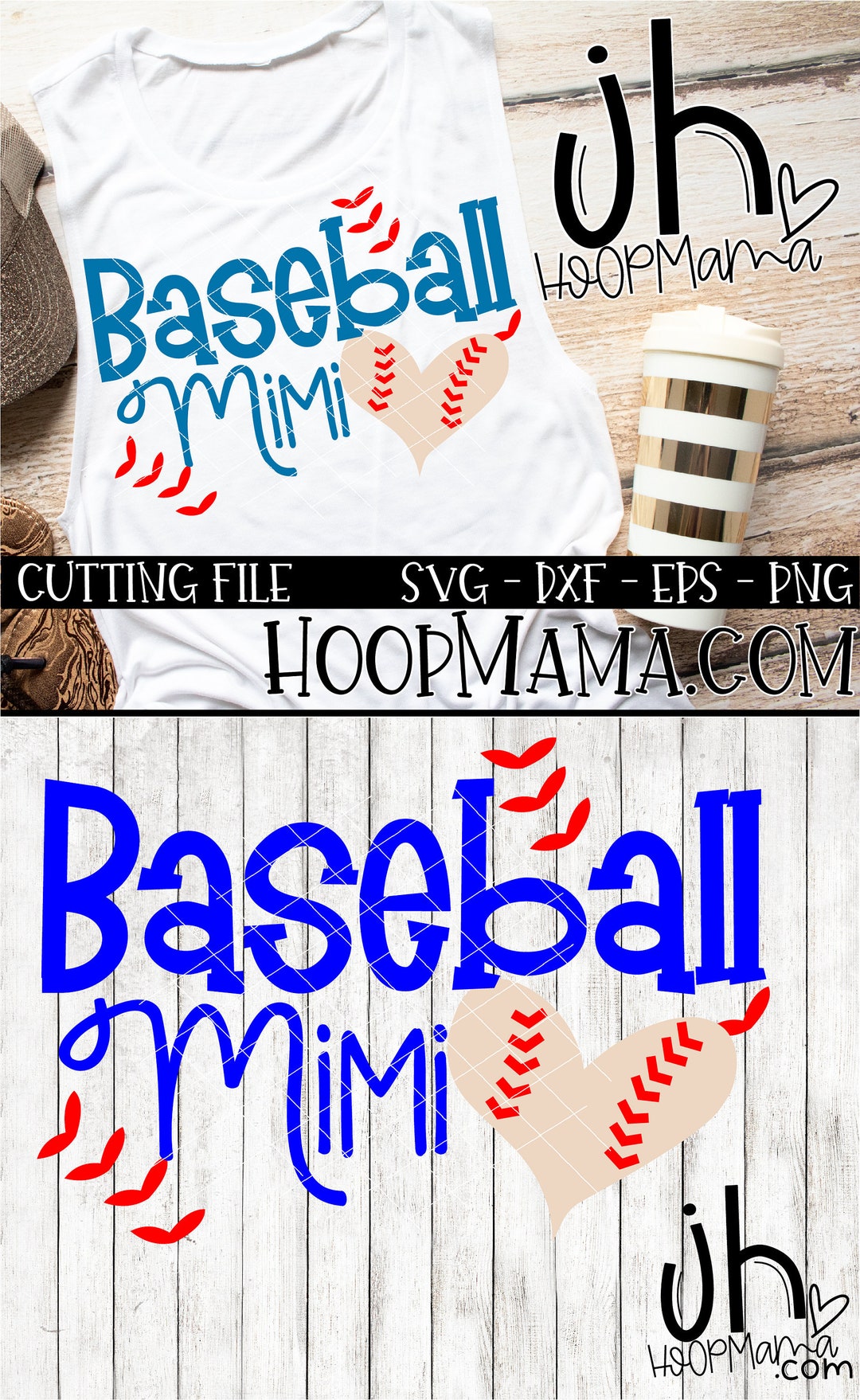 Baseball Mimi SVG DXF Eps and Png Files for Cutting Machines Cameo or ...