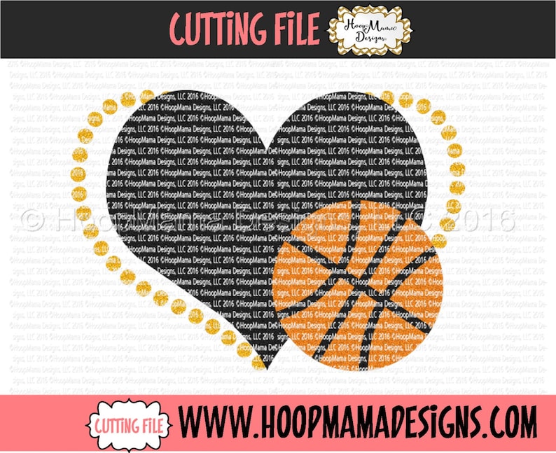 Heart With Basketball SVG DXF EPS and Png Files for Cutting Machines ...