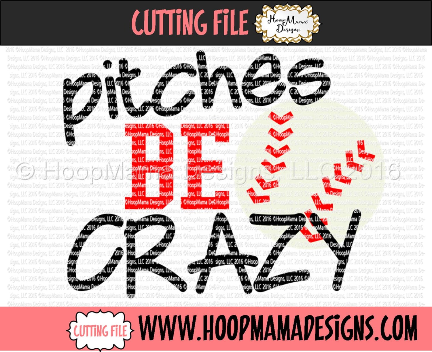 Pitches Be Crazy Baseball SVG DXF Eps and Png Files for Cutting ...