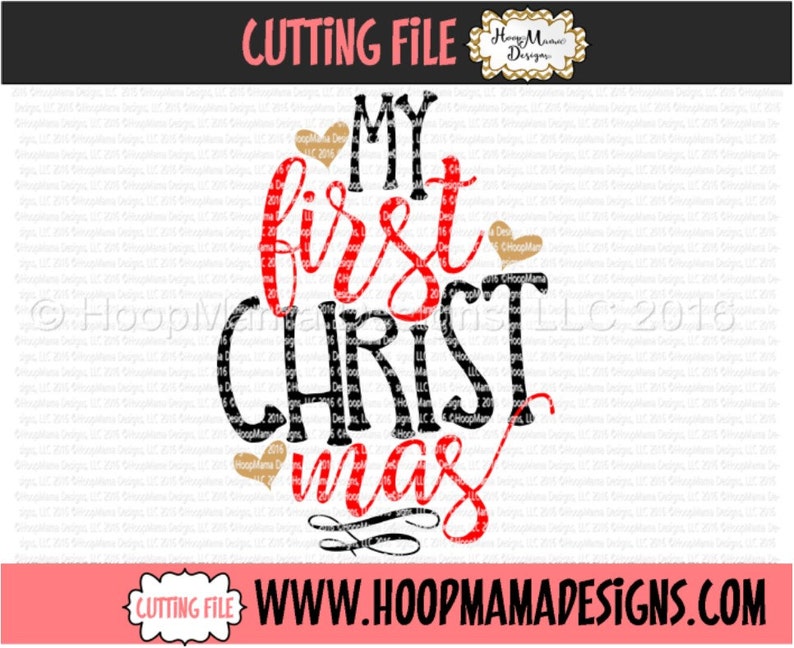 Christmas SVG My First 1st Christmas SVG DXF Eps and Png Files | Etsy