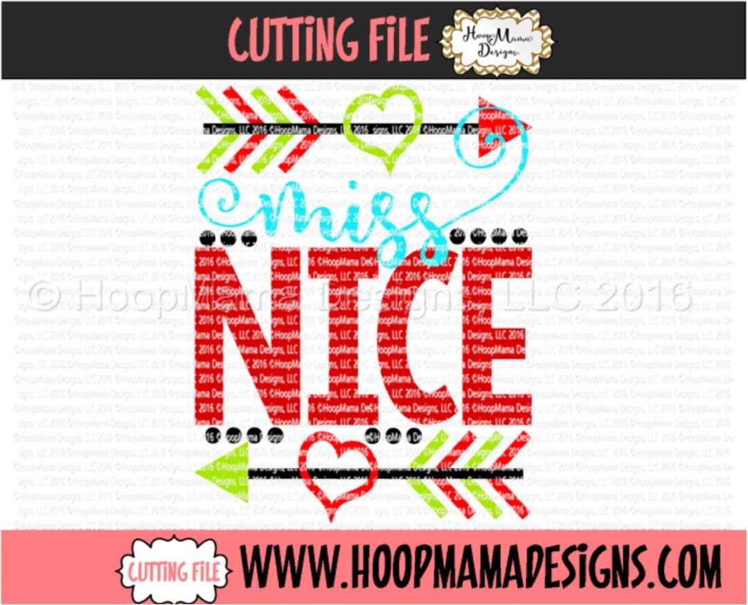 Miss Nice SVG DXF Eps and Png Files for Cutting Machines Cameo or ...
