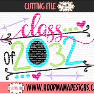 Back to School SVG, Girl Class of 2032, Cutting File SVG Dxf Eps and ...