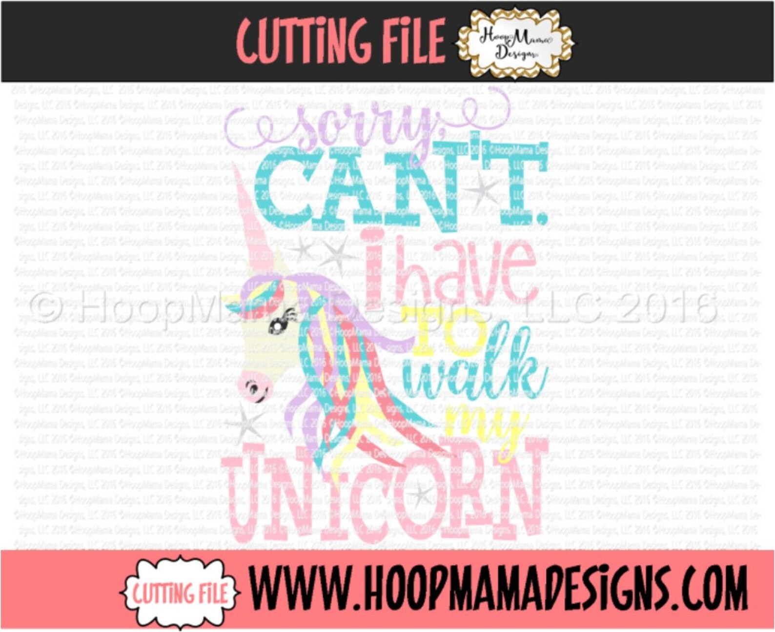 Sorry Can't I Have to Walk My Unicorn SVG DXF Eps and Png | Etsy