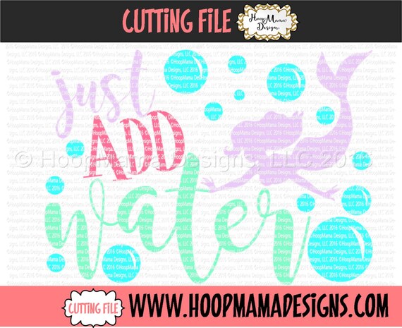 Just Add Water SVG DXF eps and png Files for Cutting Machines | Etsy
