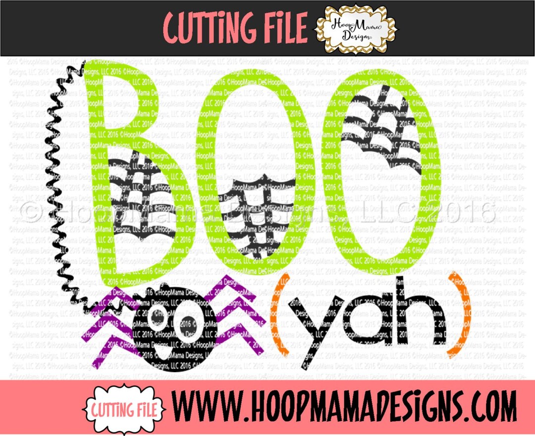 Boo Yah With Spider Halloween SVG DXF Eps and Png Files for Cutting ...