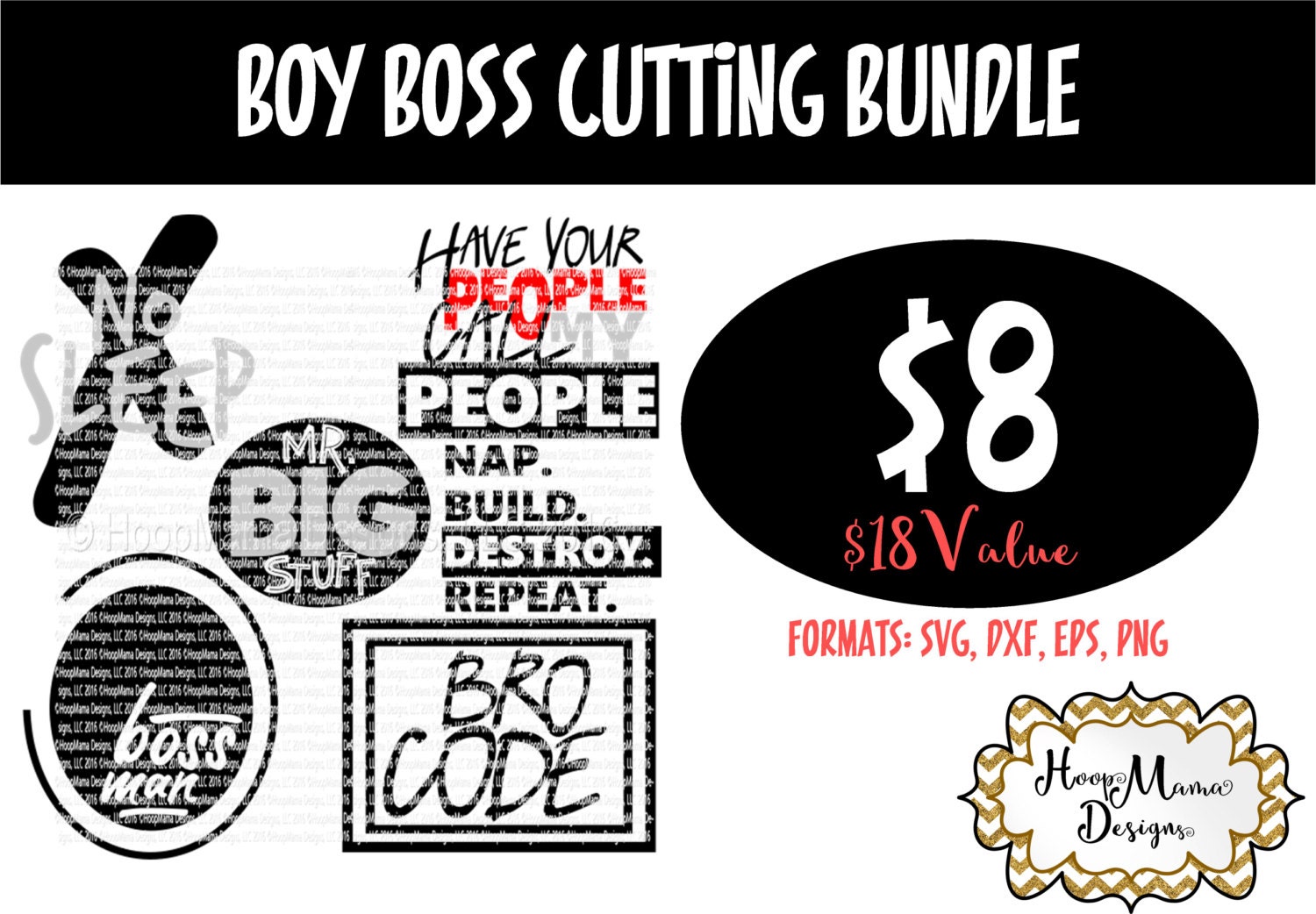 Boy Boss Cutting Bundle 6 Designs SVG DFX EPS and Png Files - Etsy
