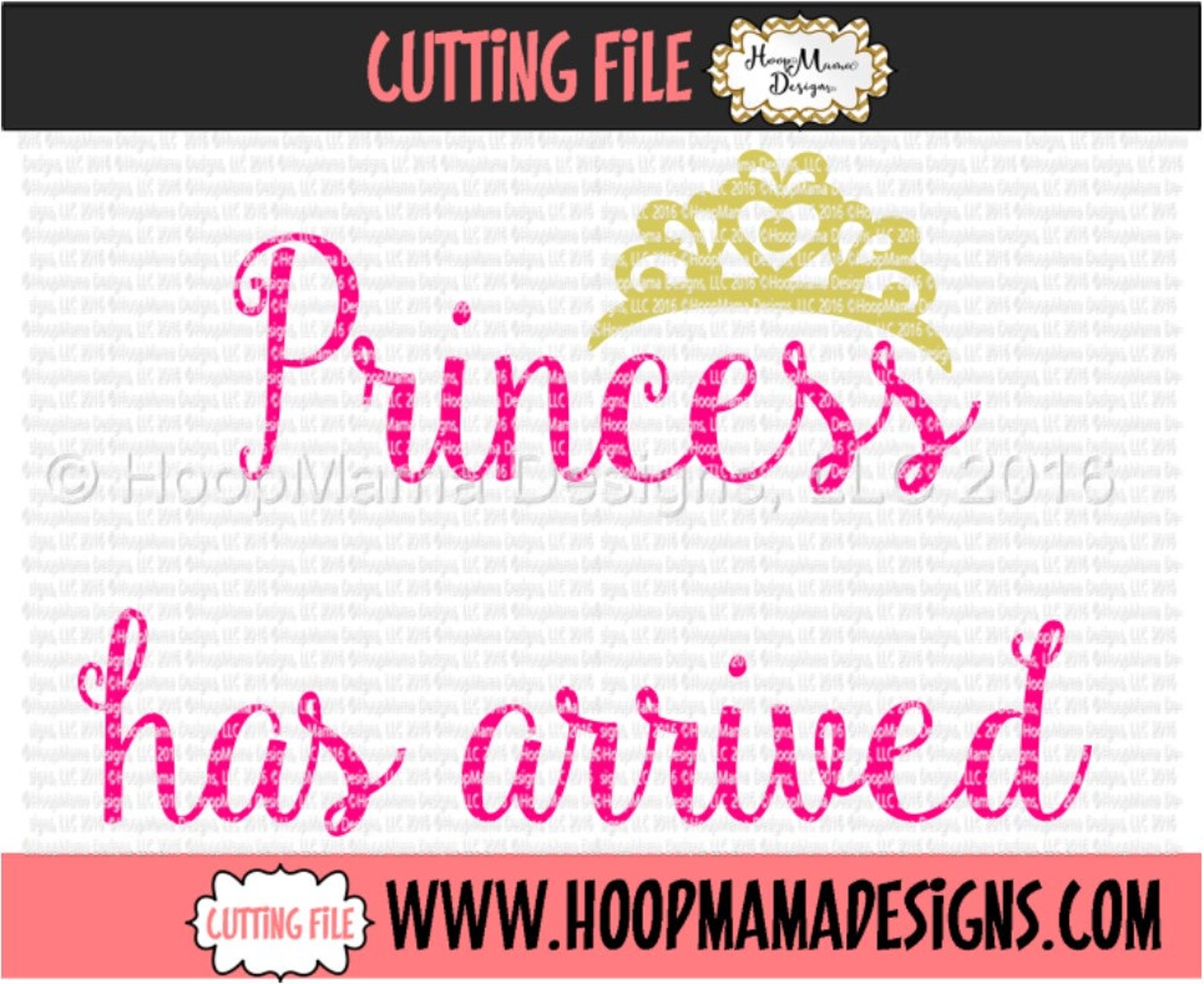 Princess Has Arrived TEMPLATE SVG DFX Eps and Png Files for Cutting ...