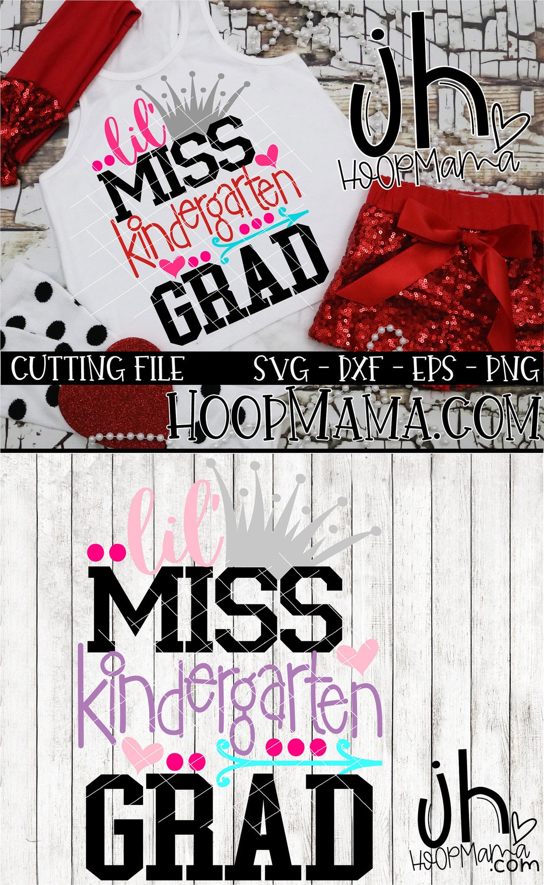 Little Miss Kindergarten Grad SVG DXF Eps and Png Files for Cutting ...