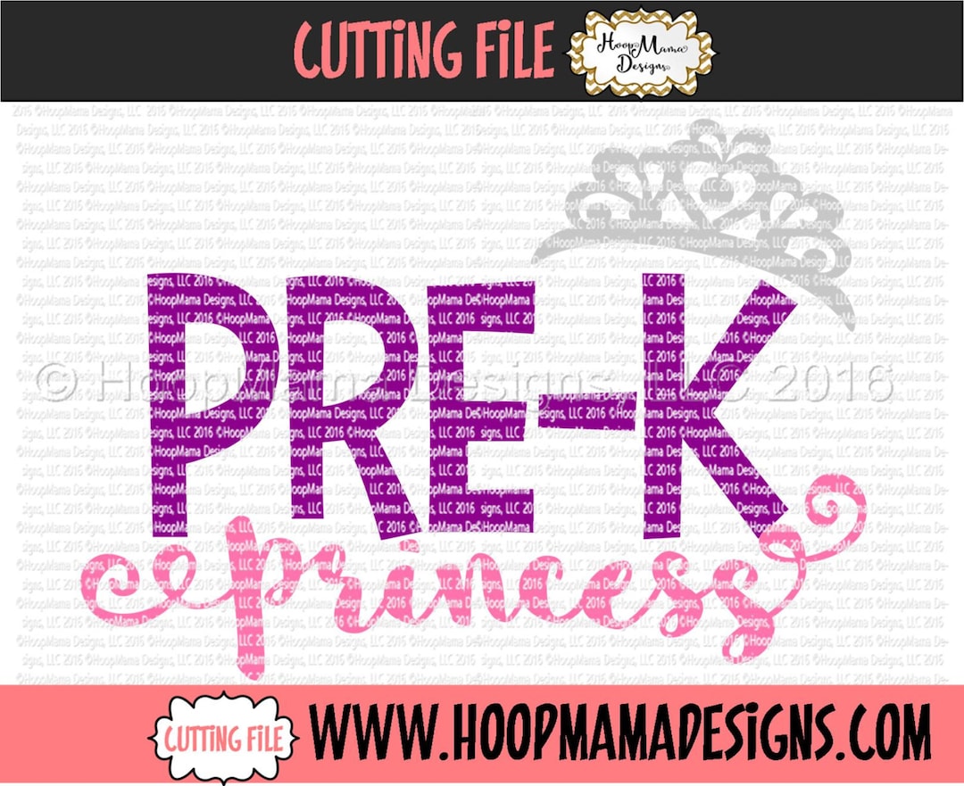 Pre K Princess SVG DFX EPS and Png Files for Cutting Machines Cameo or ...