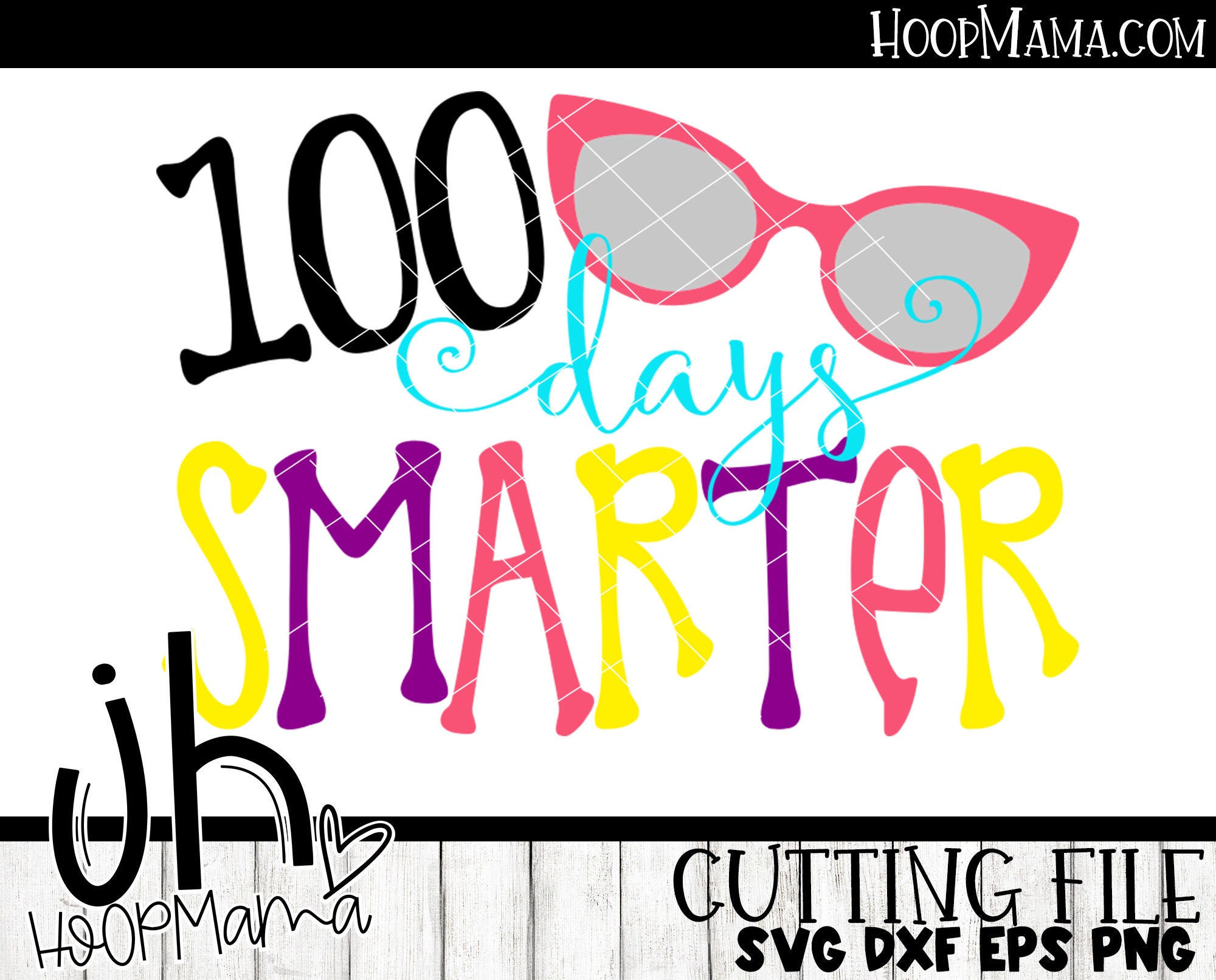 100 Days Of School Cut File 100 Days Smarter SVG DXF EPS and | Etsy