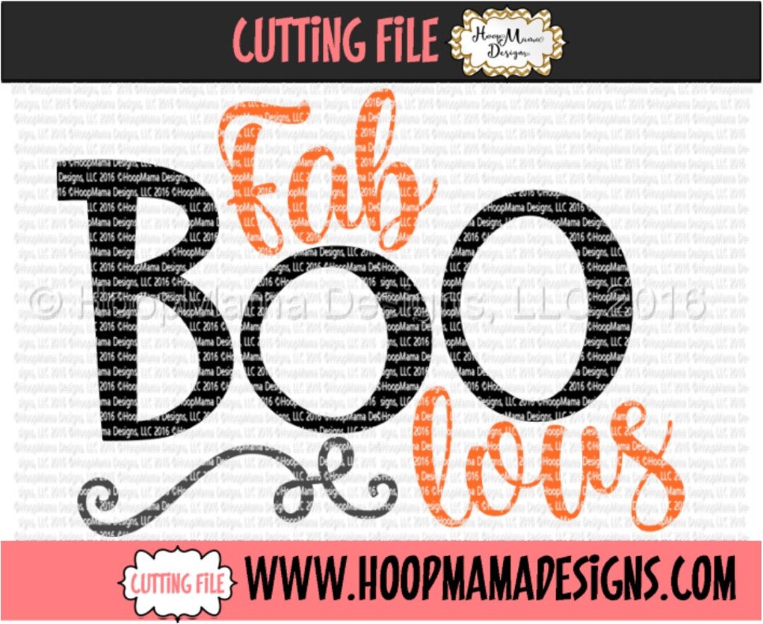 Fab BOO Lous 2 Halloween SVG DXF Eps and Png Files for Cutting Machines ...