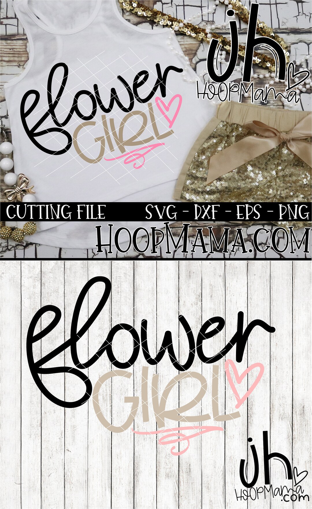 Flower Girl Bridal Party SVG DXF Eps and Png Files for Wedding ...