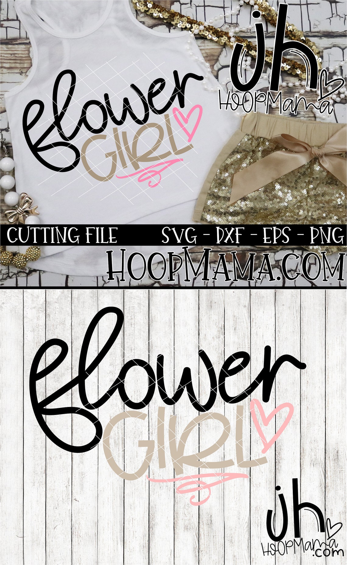 Flower Girl Bridal Party SVG DXF Eps and Png Files for | Etsy