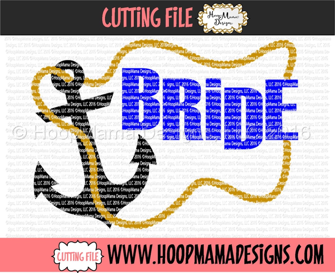 Bride With Anchor SVG DXF Eps and Png Files for Cutting Machines Cameo ...