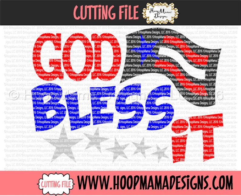 God Bless It SVG DXF Eps and Png Files for Cutting Machines | Etsy