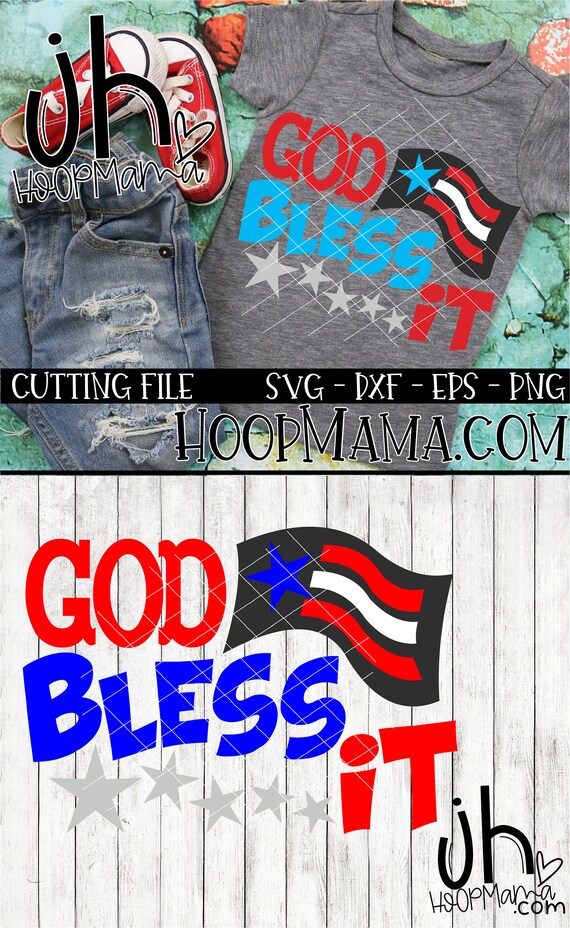 God Bless It SVG DXF Eps and Png Files for Cutting Machines | Etsy