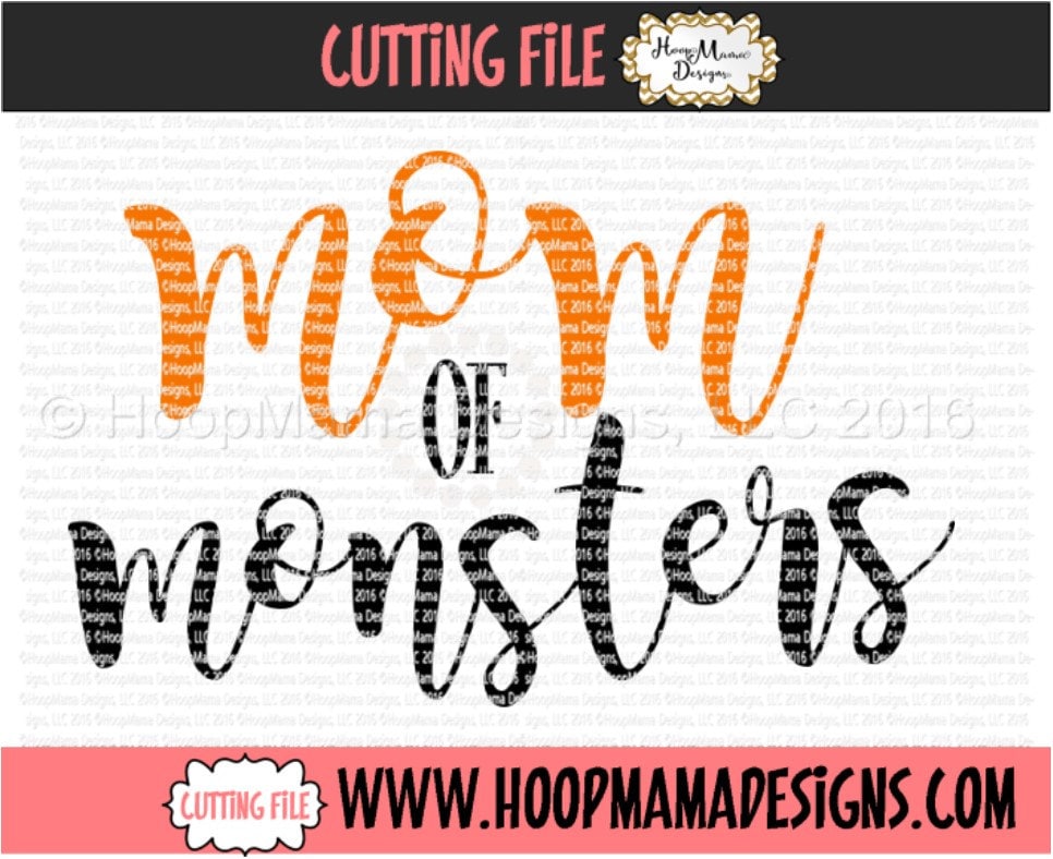 Halloween Mom of Monsters SVG DXF Eps and Png Files for | Etsy