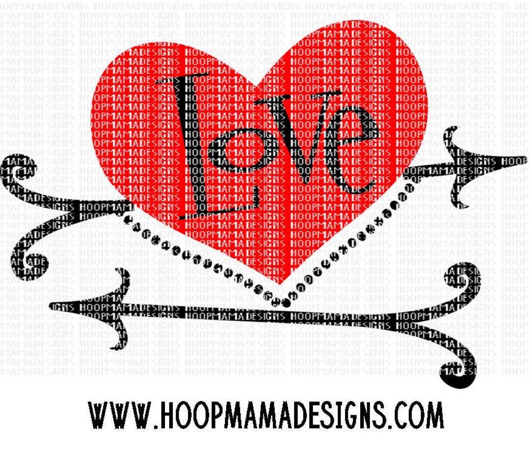 Love Heart With Arrows 2 Valentine's Day SVG DXF Eps and - Etsy