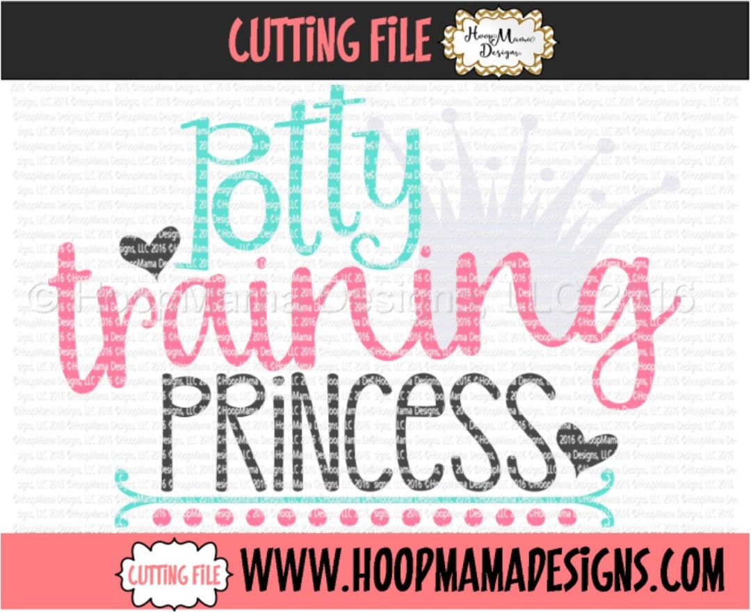 Potty Training Princess SVG DXF PNG and Eps Cutting Files for ...
