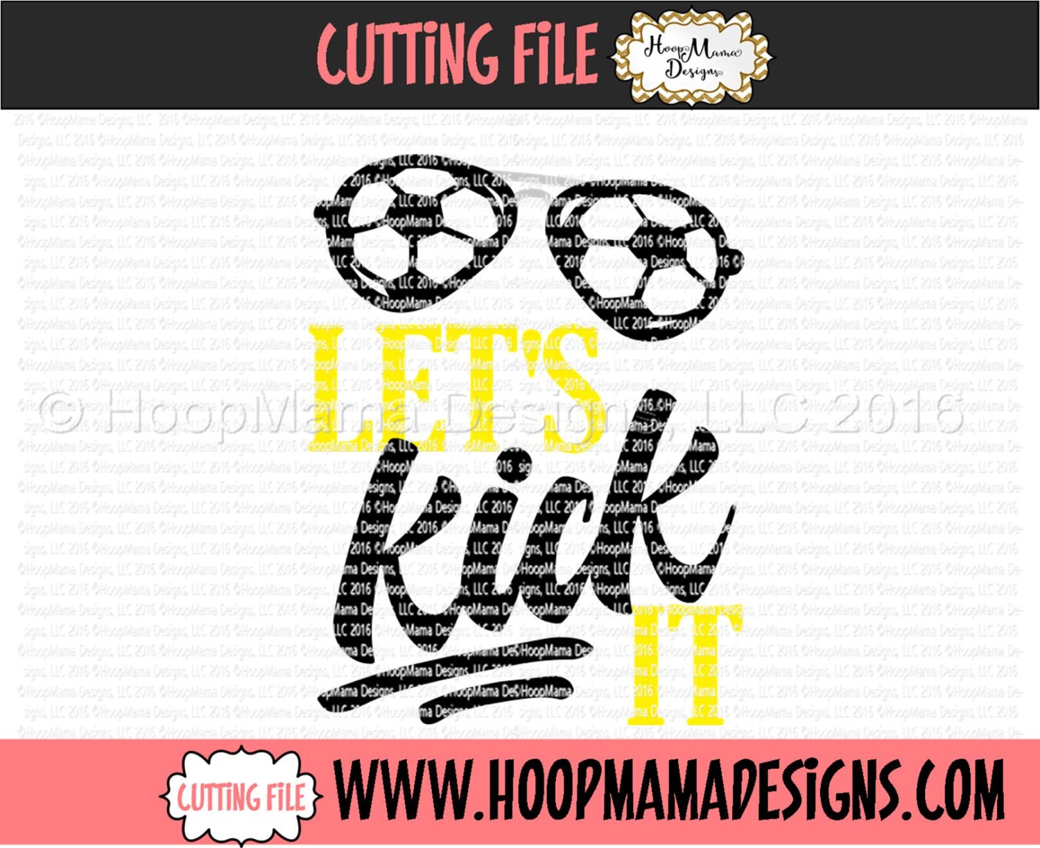 Let's Kick It Soccer SVG DXF Eps and Png Files for Cutting | Etsy