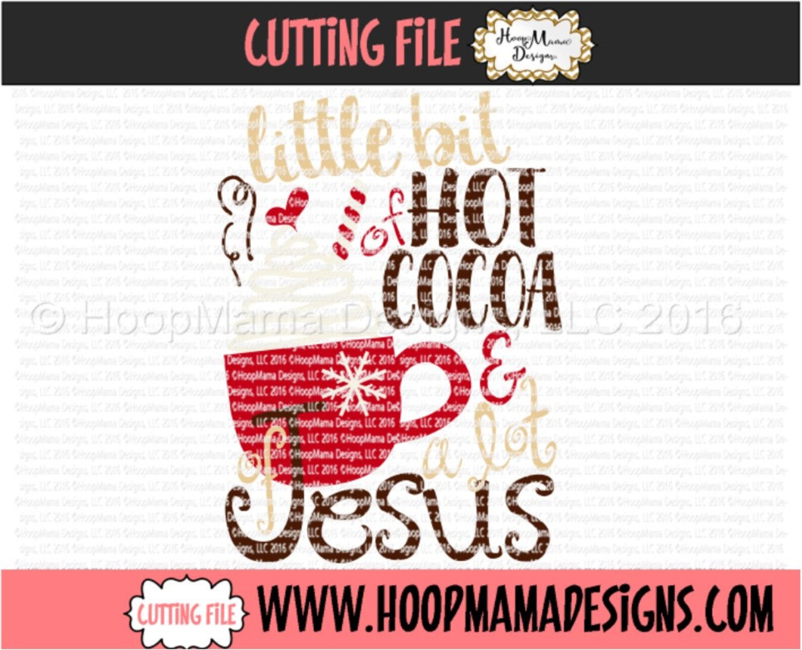 Little Bit of Hot Cocoa and A Lot of Jesus SVG DXF Eps and Png | Etsy