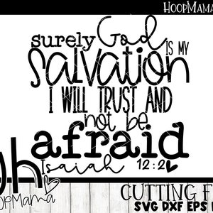 Surely God is My Salvation Isaiah 12:2 SVG DXF Eps and Png Files for ...