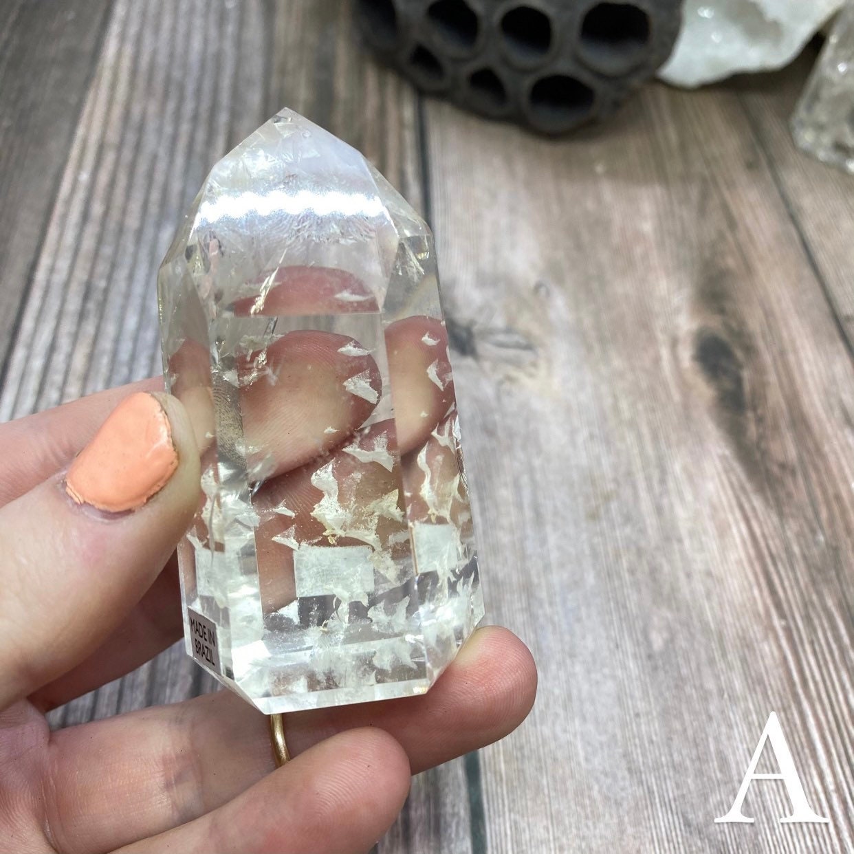 Clear Quartz With Inclusions High Quality Brazilian Quartz | Etsy