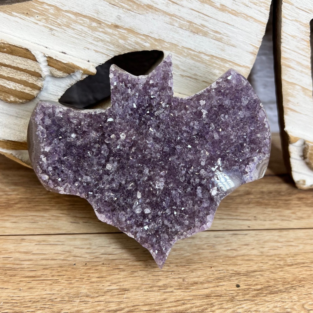 Amethyst Bat | Amethyst Carving | Bat | Uruguay Light Purple Galaxy ...